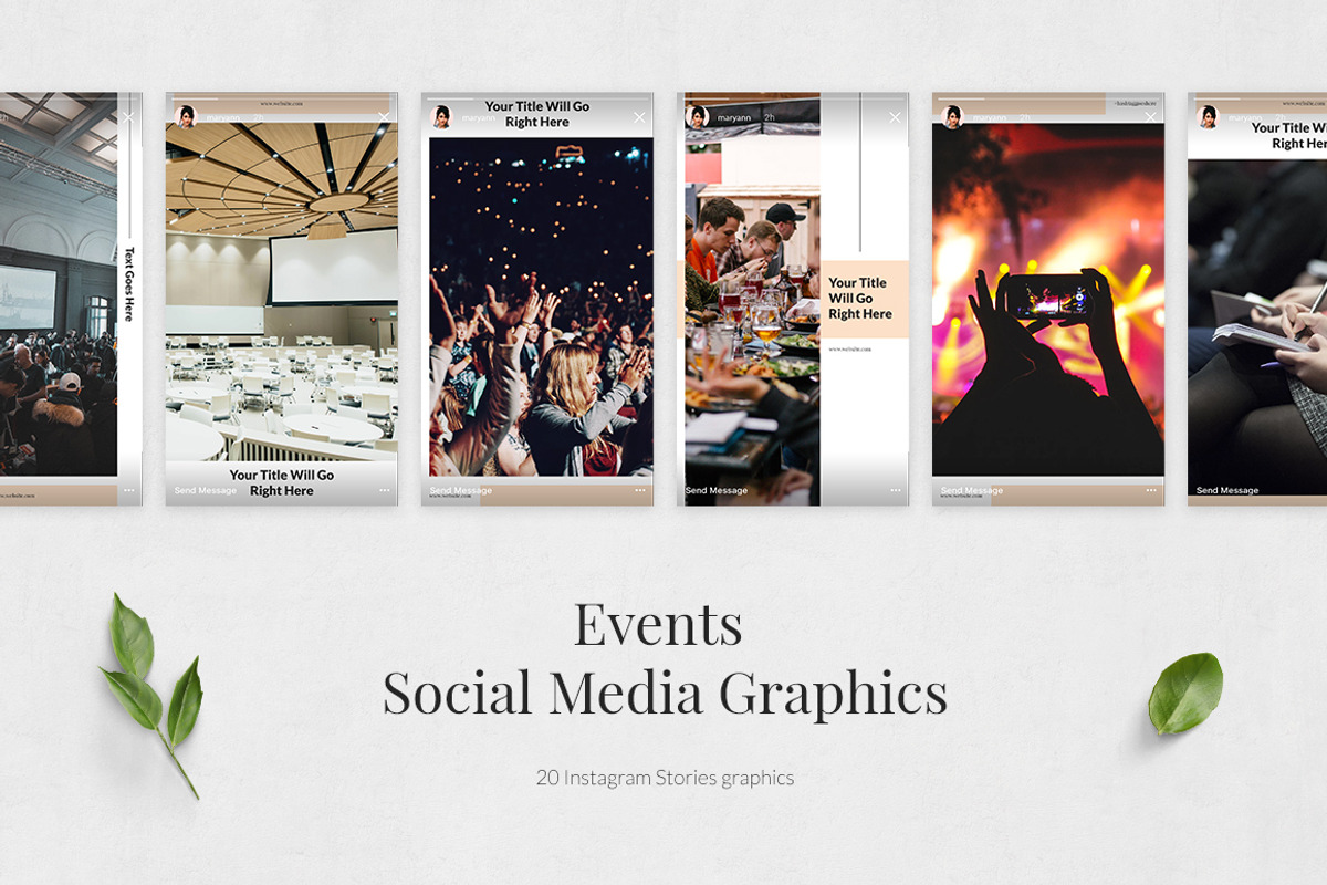 Events Instagram Stories, a Social Media Template by Social Corner Graphics