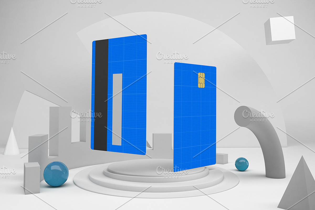 Credit Card Mockup, an Advertising Mockup by Qaleb Studio