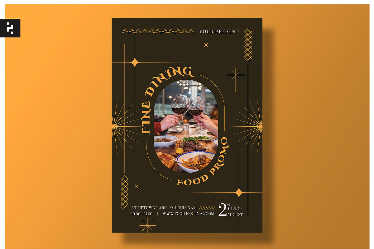 Fine Dining Food Promotion Flyer, a Flyer Template by Neermana