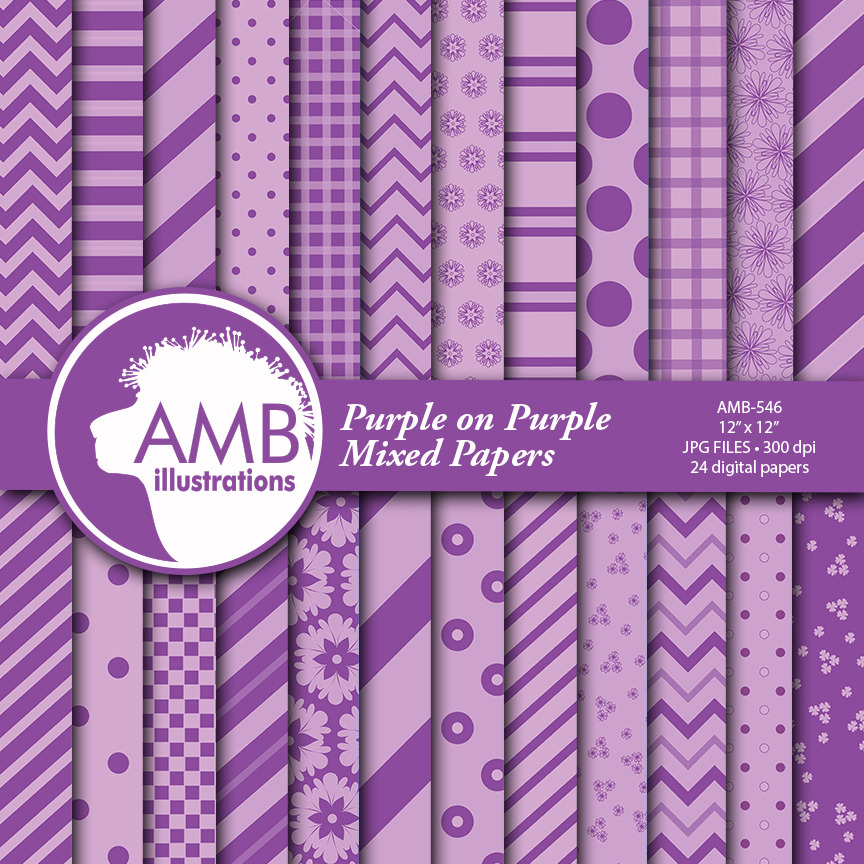 Purple & Lavender Papers AMB-546 | Graphic Patterns ~ Creative Market