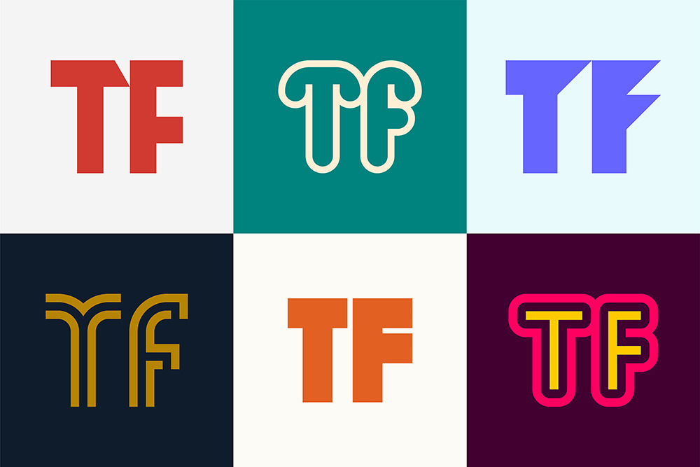 Set of letter TF logos, an Object Graphic by NataliiaVolyk