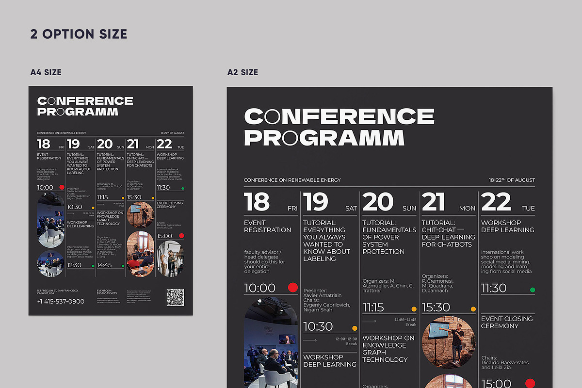 Conference Event Program Poster, a Flyer Template by EDT.Graphics