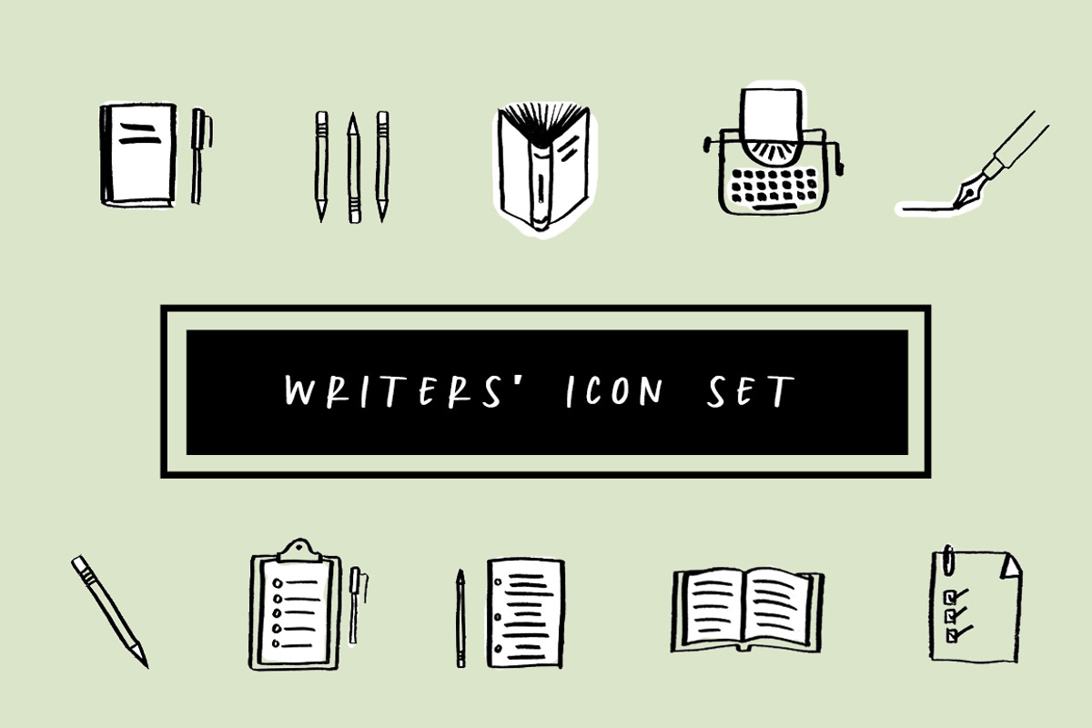 Writers' Icon Set, an Icon by Margot + Co