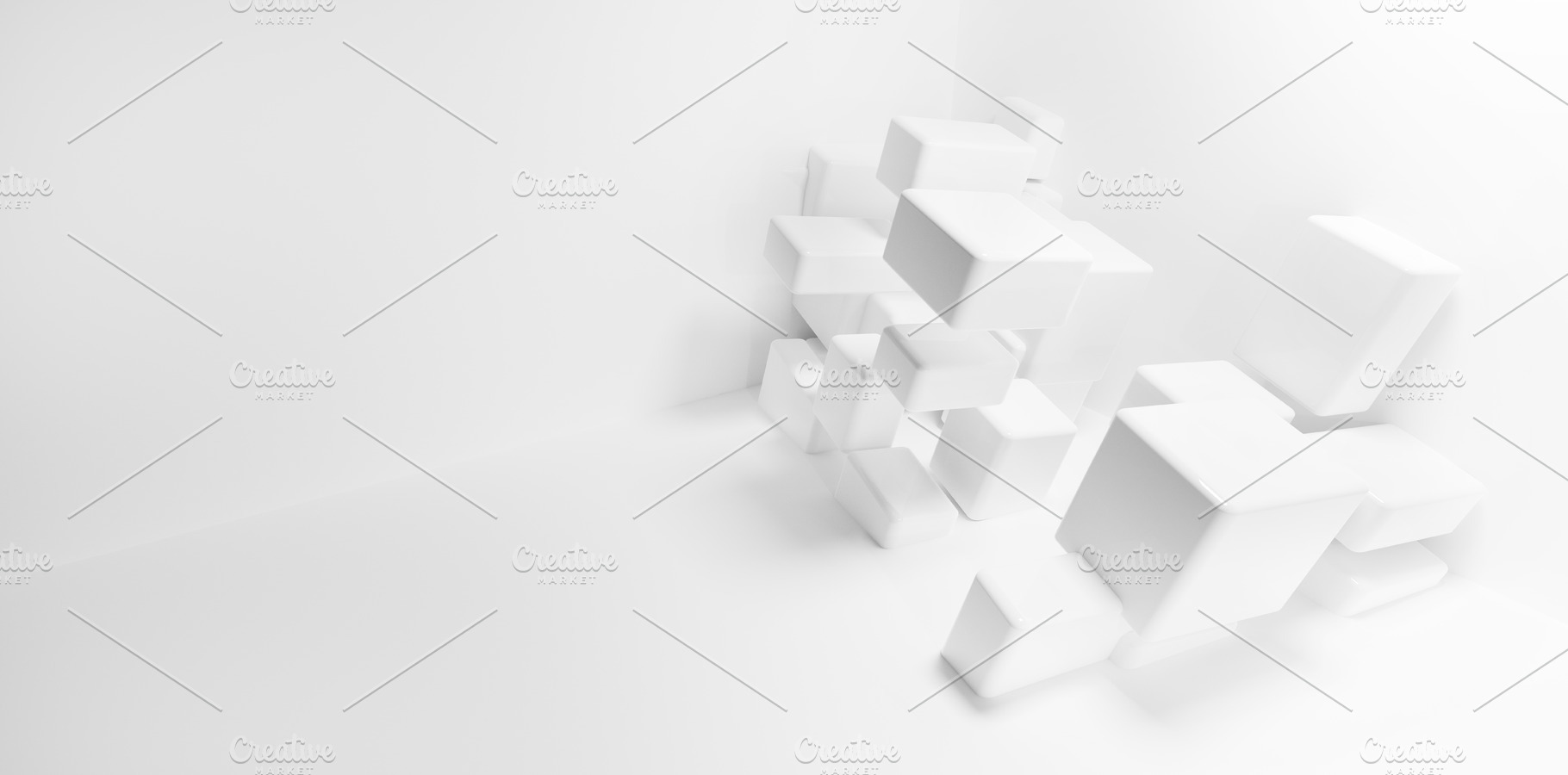 Abstract white cubes background., an Abstract Photo by Photocreo Michal ...