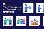 Project Management and Teamwork Icons