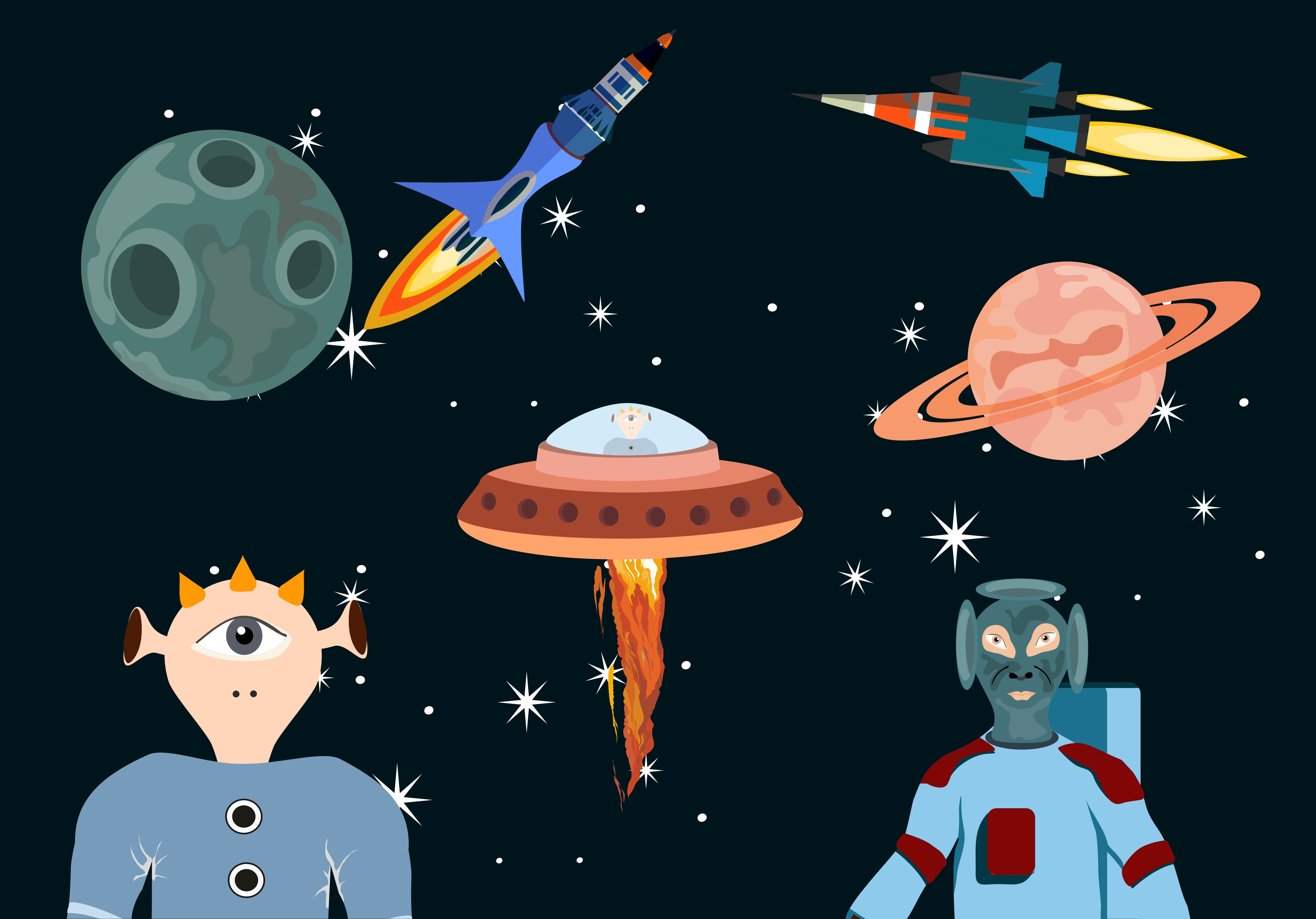 Space objects vector set | Graphics ~ Creative Market