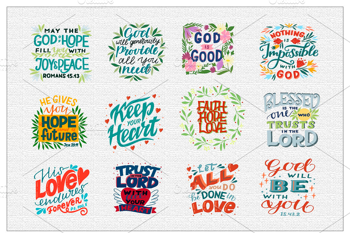 MEGA BUNDLE 111 Bible Verses, an Illustration by Ola-la-la