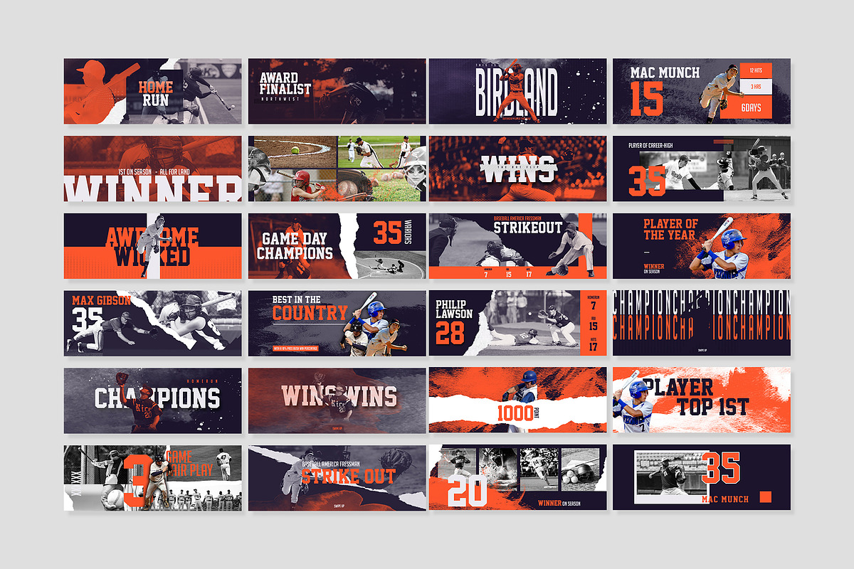 Baseball Facebook Cover Templates, a Social Media Template by Azruca