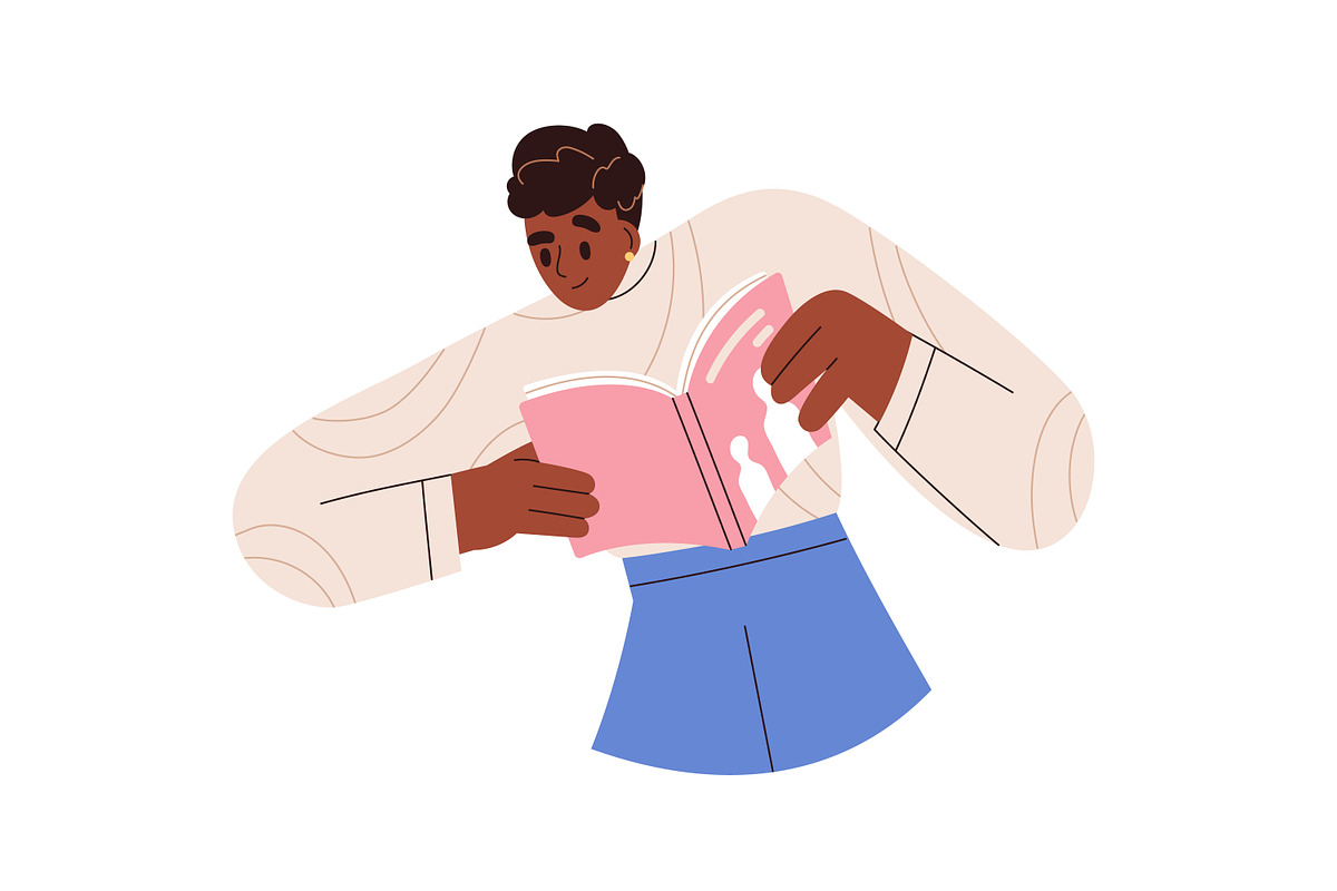 Happy people with books set, an Education Illustration by Good Studio