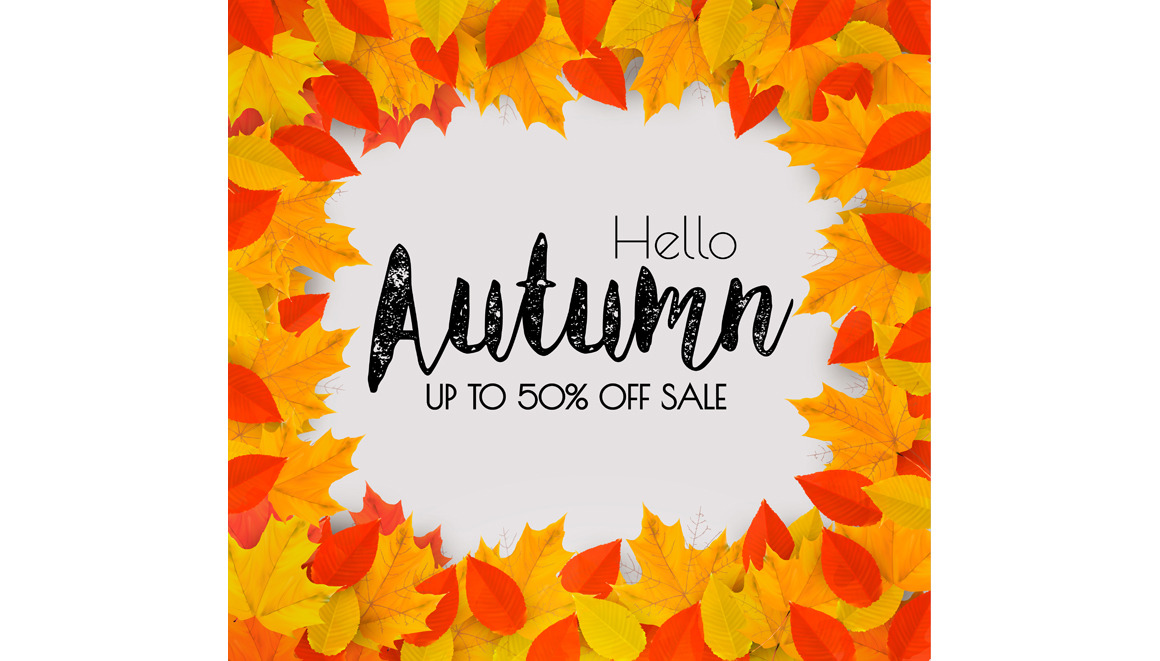 Autumn sale background with leaves | Seasonal Illustrations ~ Creative ...