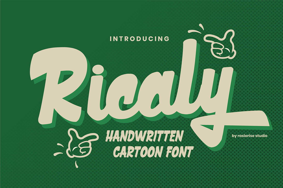 Ricaly a Handwritten Cartoon Font, a Handwritten Font by Rasiorise Studio