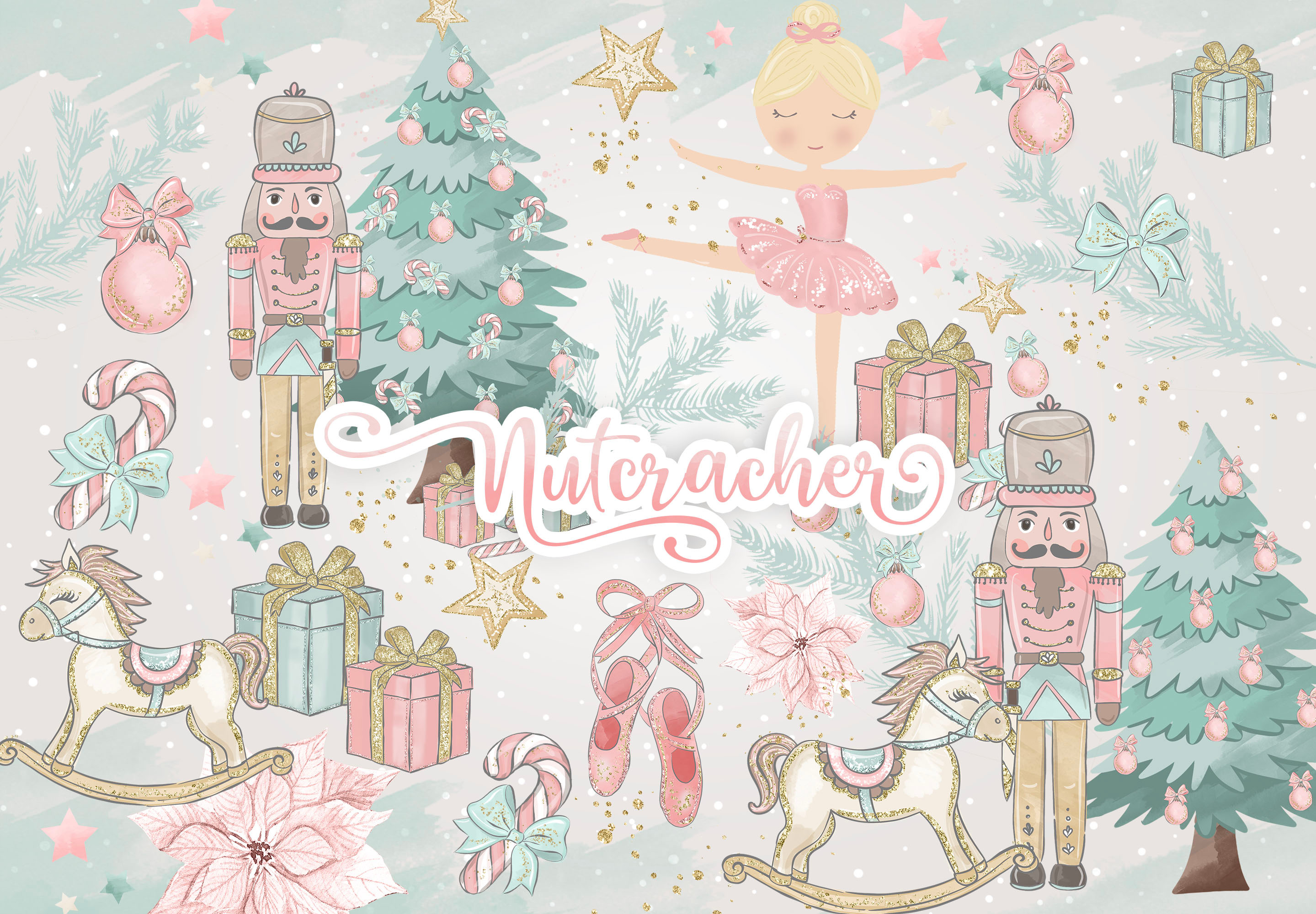 Nutcracker pink design | Illustrations ~ Creative Market