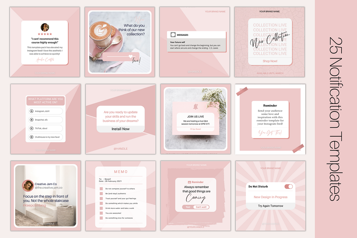Instagram NOTIFICATION Post Templates