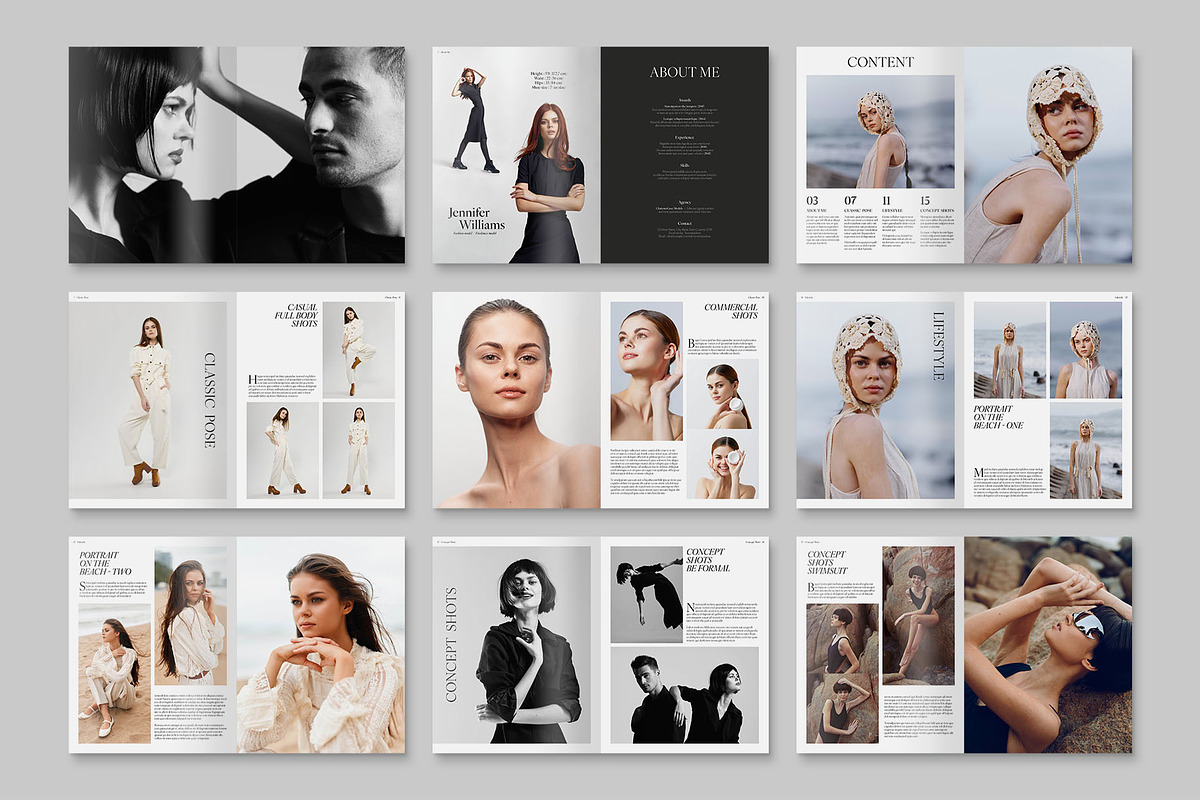 Fashion Model Photography Portfolio, a Magazine Template by BrandPacks ...