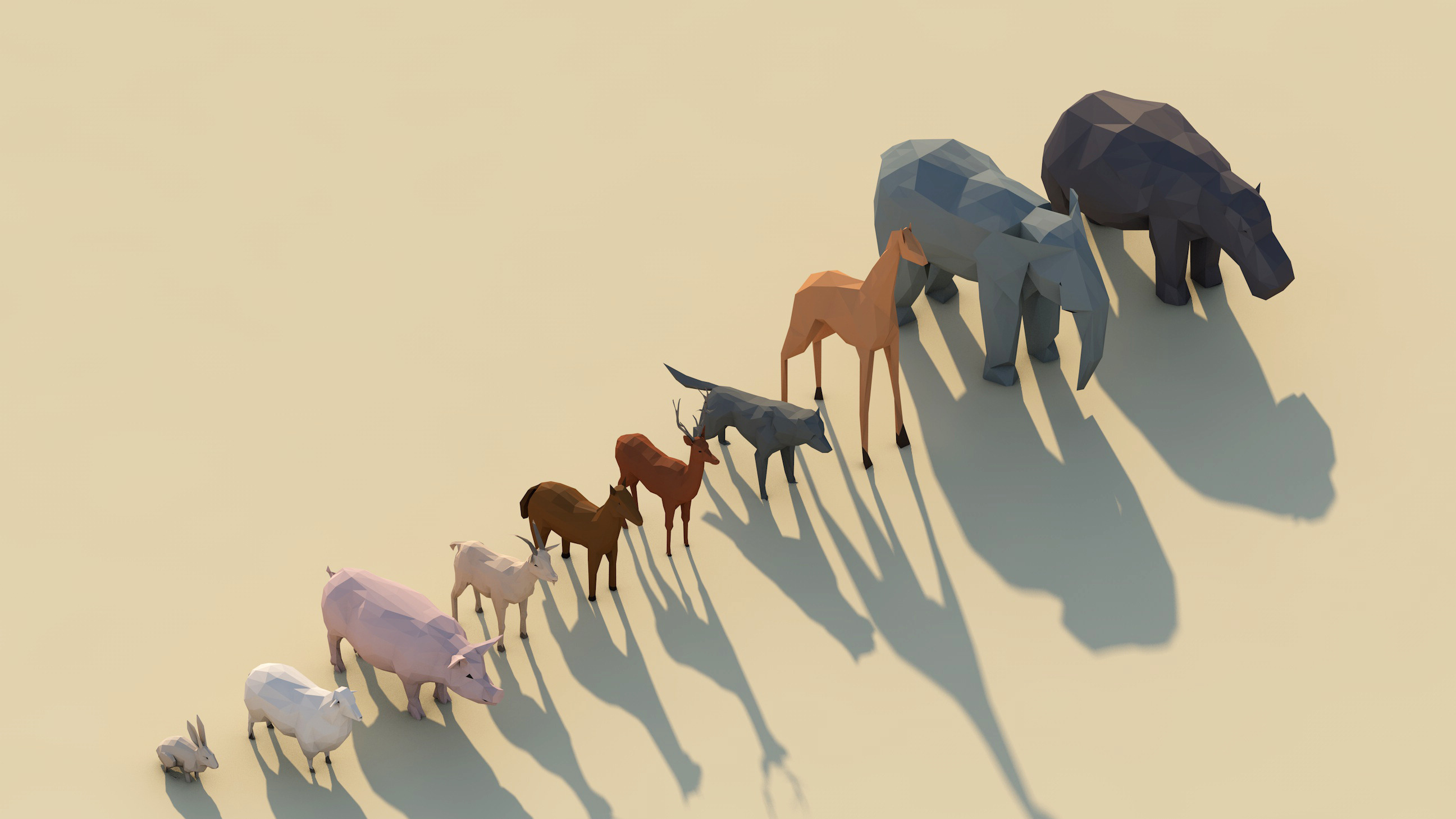 Low Poly Forest Animals Pack 1, an Animal 3D Model by Anton Moek