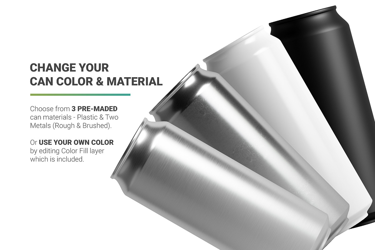 500ml Classic Can Mockup, a Packaging Mockup by AY Mock-Ups
