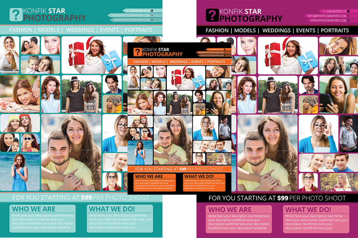 Photo Collage Flyer Template New Col, a Flyer Template by Star Graphic ...