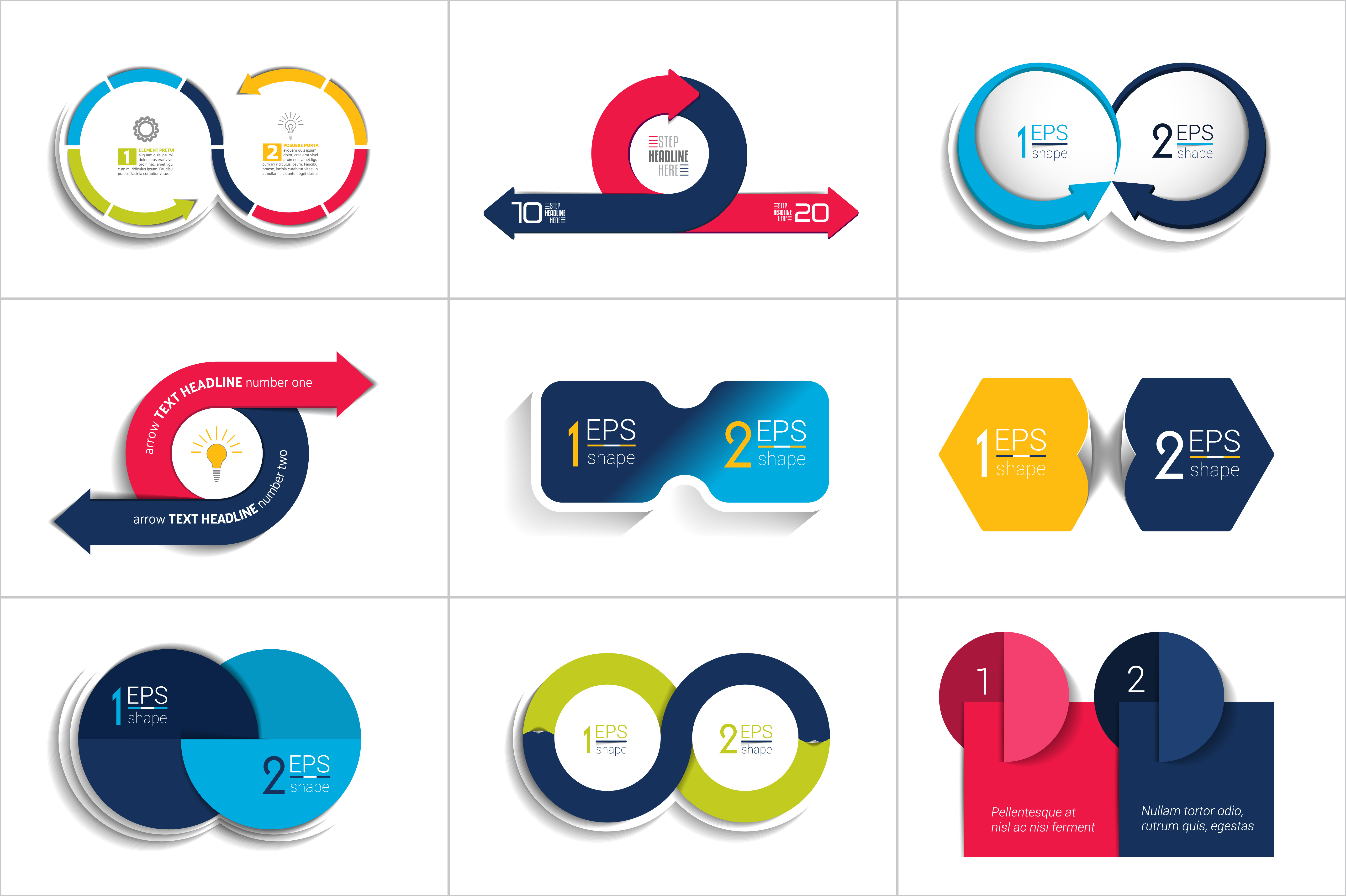 2 steps charts, banners, infographic, a Graphic by VectorAN