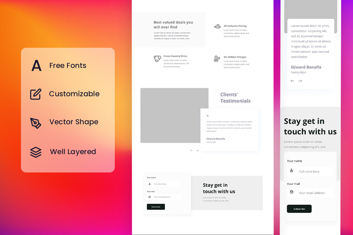 Car Rental Wireframe Website | Creative Market