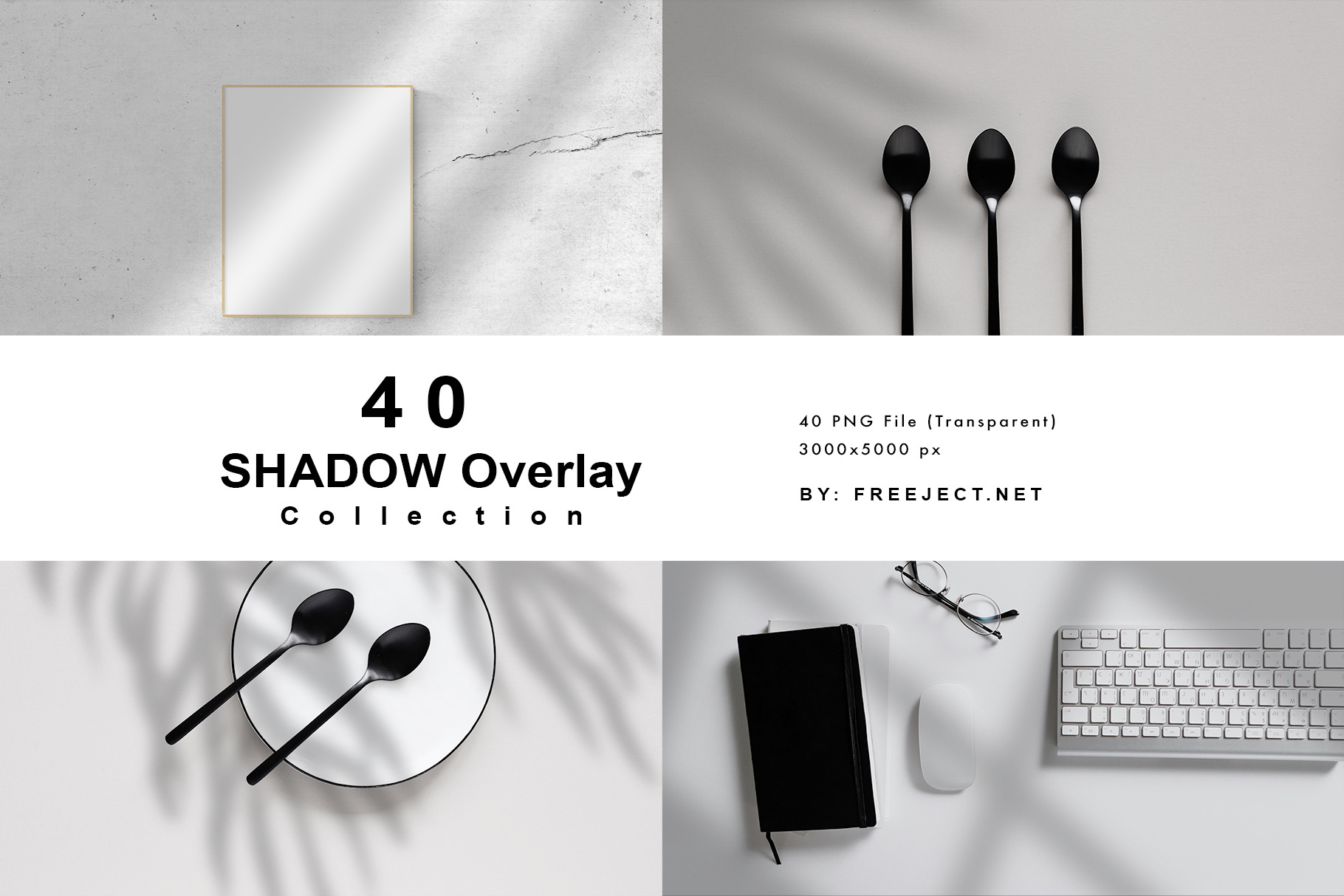 40 Shadow Overlay Collection, a Decorative Illustration by freeject.net