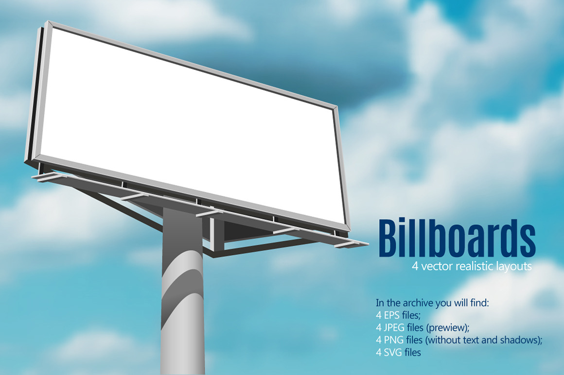 Realistic Billboard Set, an Object Illustration by Macrovector