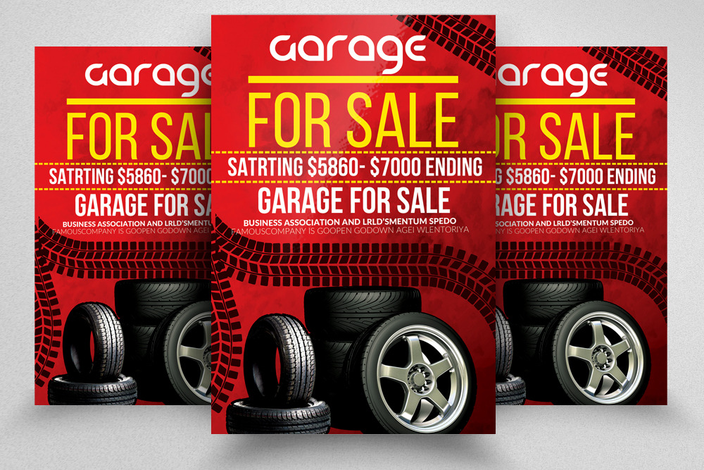 Garage Sale Promotion Poster, a Flyer Template by Business Flyers