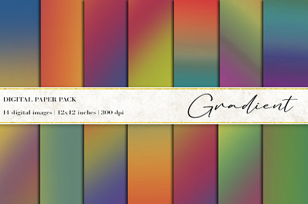 Pink Gradient Digital Papers, a Texture Graphic by BonaDesigns