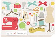 Sewing Supplies Clipart | Decorative Illustrations ~ Creative Market