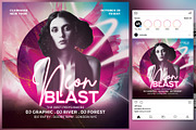 Neon Blast Flyer | Flyer Templates ~ Creative Market