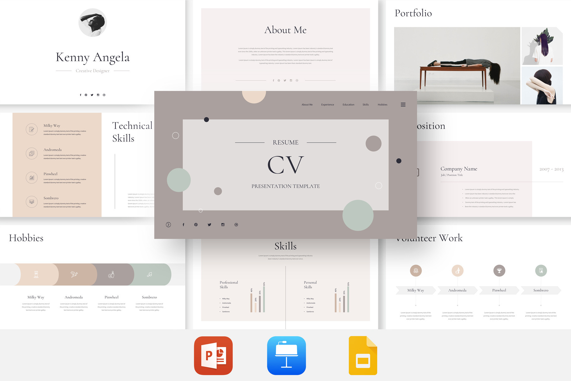 Resume CV PowerPoint Presentation, a Presentation Template by ...