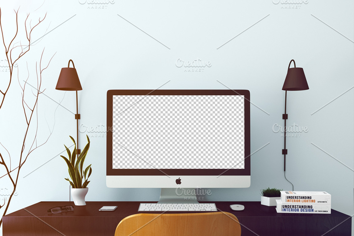 iMac Office Mockup, a Mac Mockup by mockupeasy