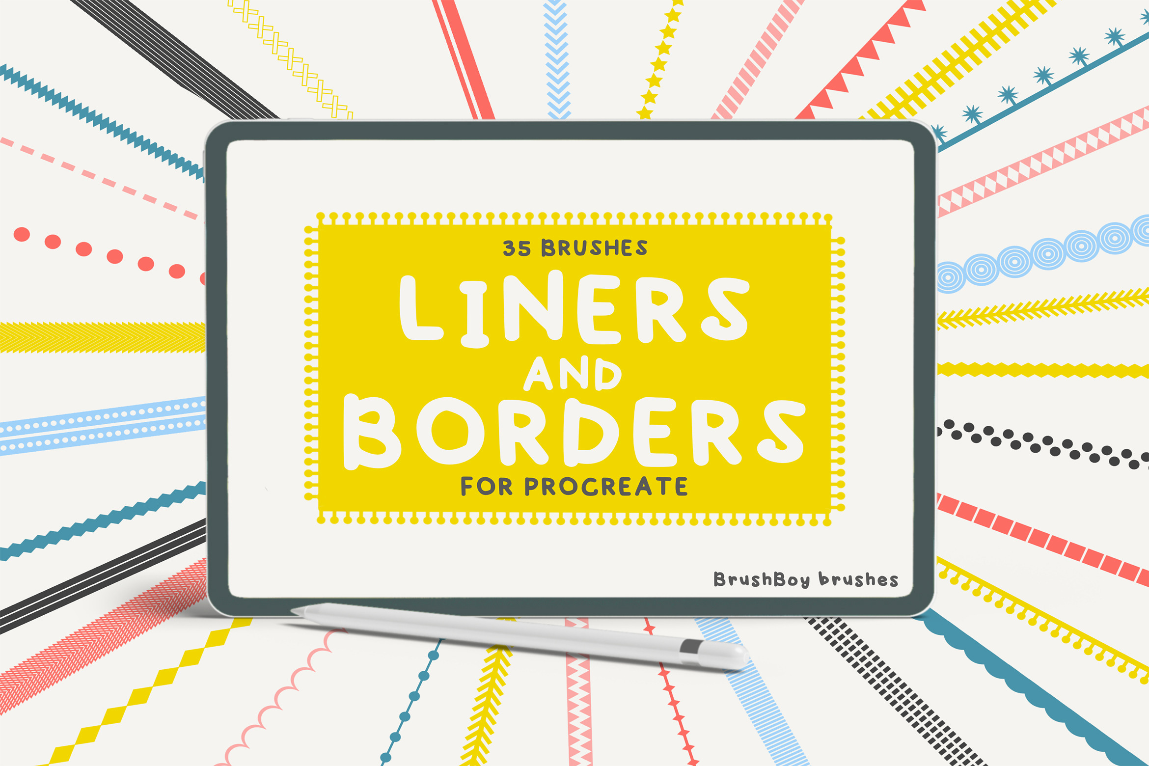 Liners & Borders Procreate Brushes, a Brush Add-On by BrushBoy