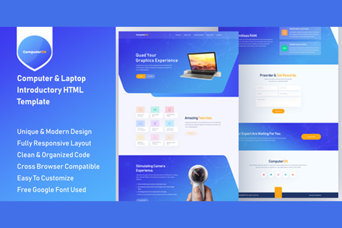 ComputerON - Introductory Template, a HTML Template by THESOFTKING ...