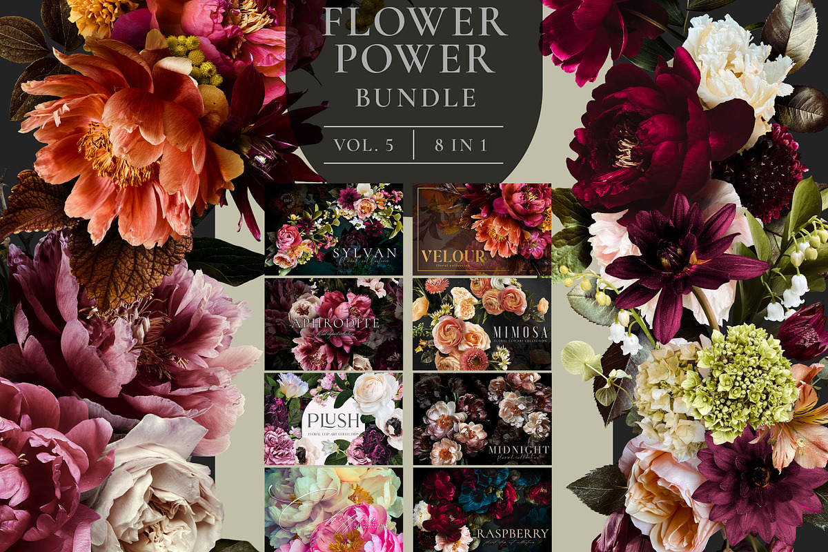 Flower Power Bundle Vol 5, an Object Graphic by Eclectic Anthology