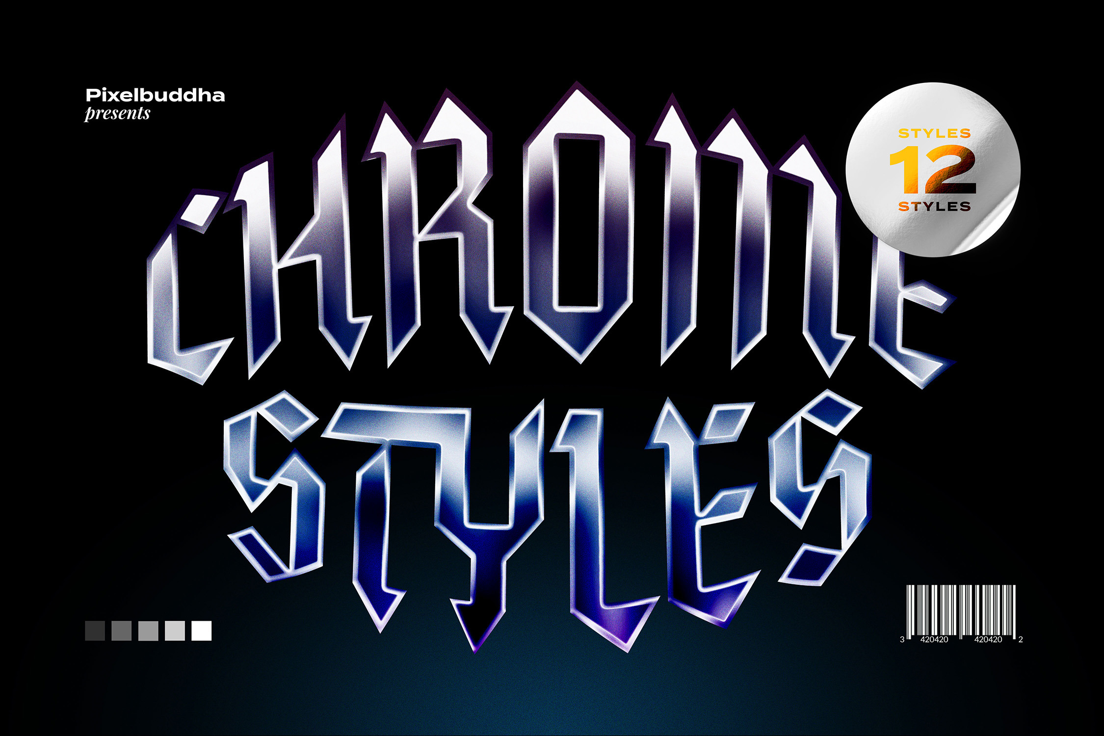 Download Galactic Chrome Text Styles