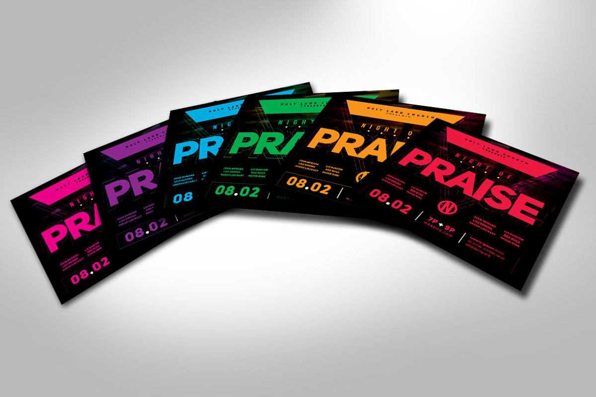 Night of Praise Gospel Concert Flyer, a Flyer Template by SeraphimChris