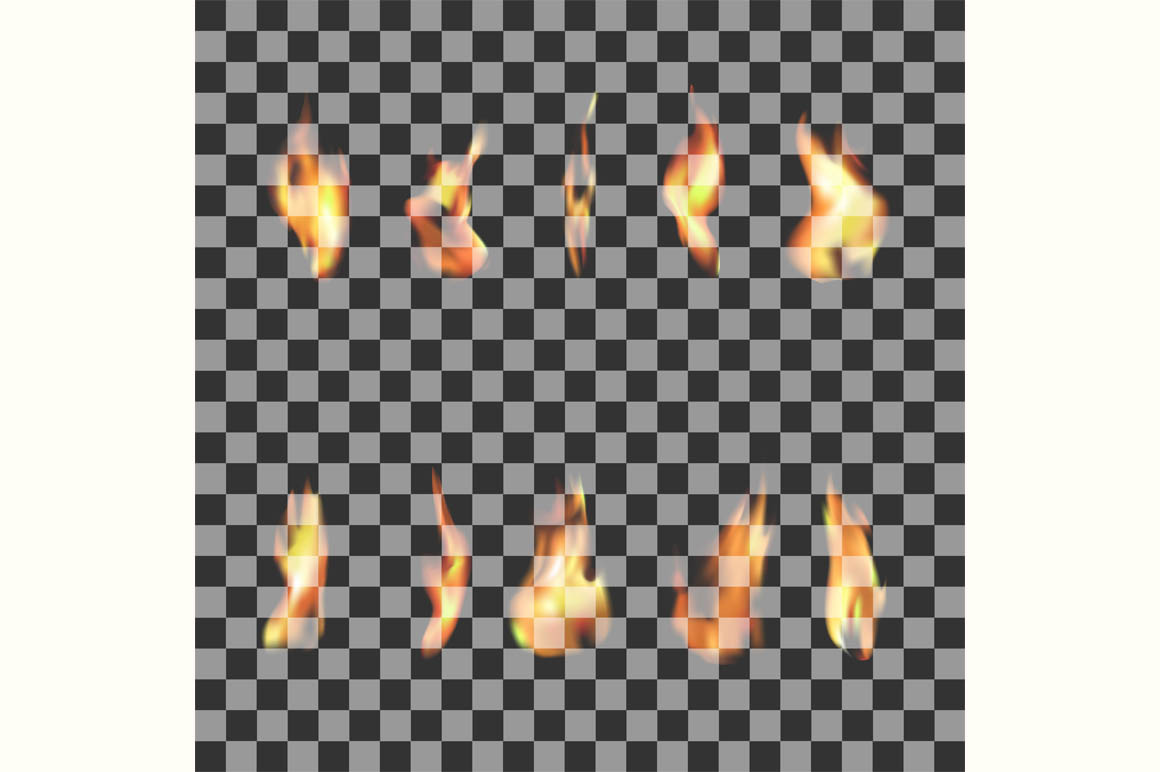 10 Fire Flames, an Object Graphic by Elena Lux