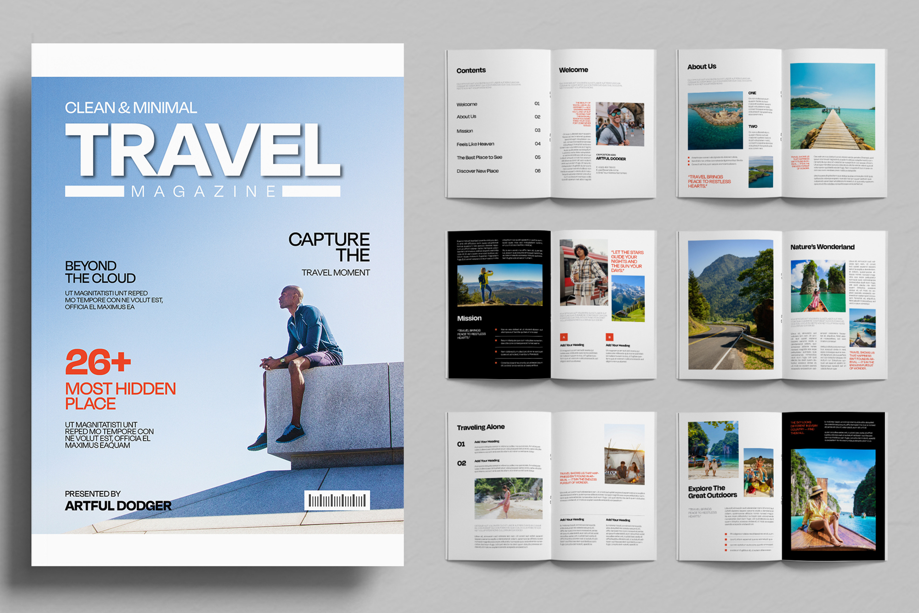 Modern Travel Magazine Template