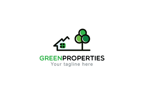 Green Properties - Real Estate Logo, a Branding & Logo Template by VecRas