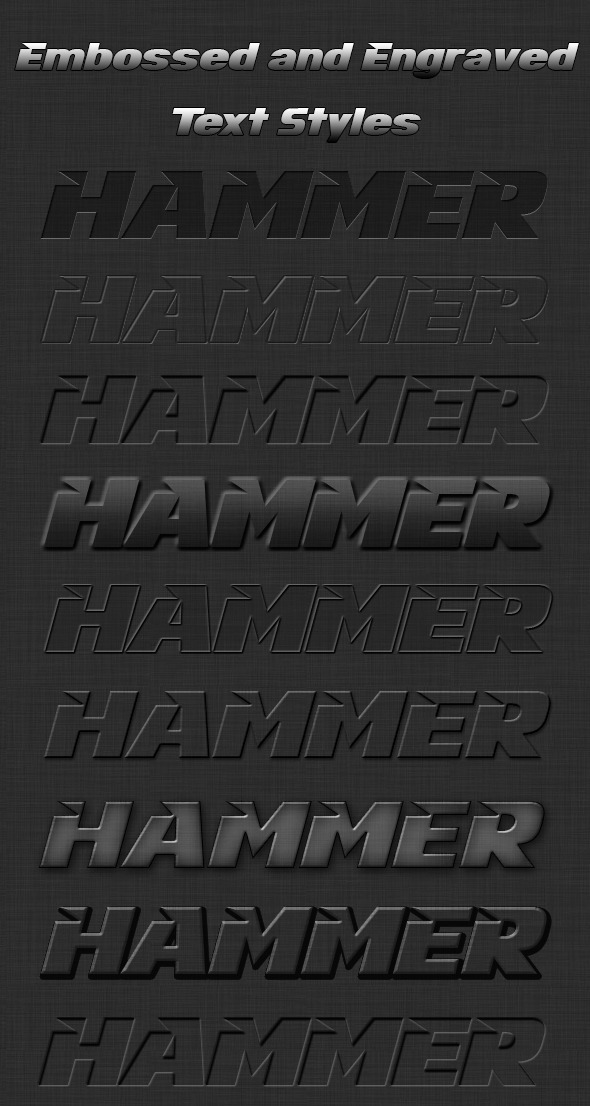 Embossed And Engraved Text Styles, a Layer Style Add-On by Arys Design