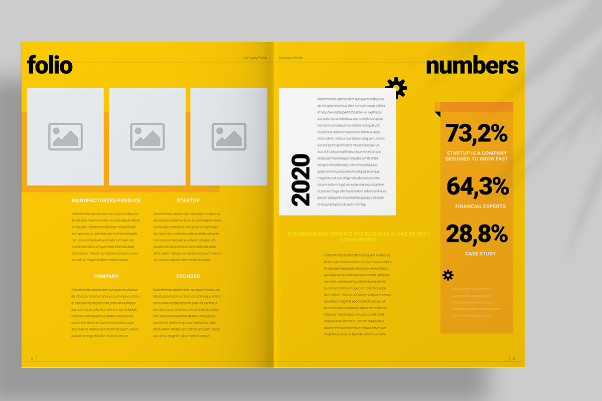 Yellow Brochure Layout, a Brochure Template by Boris Cupac