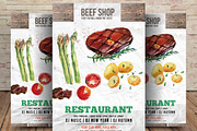 Butcher and Beef Shop Flyer Template | Flyer Templates ~ Creative Market