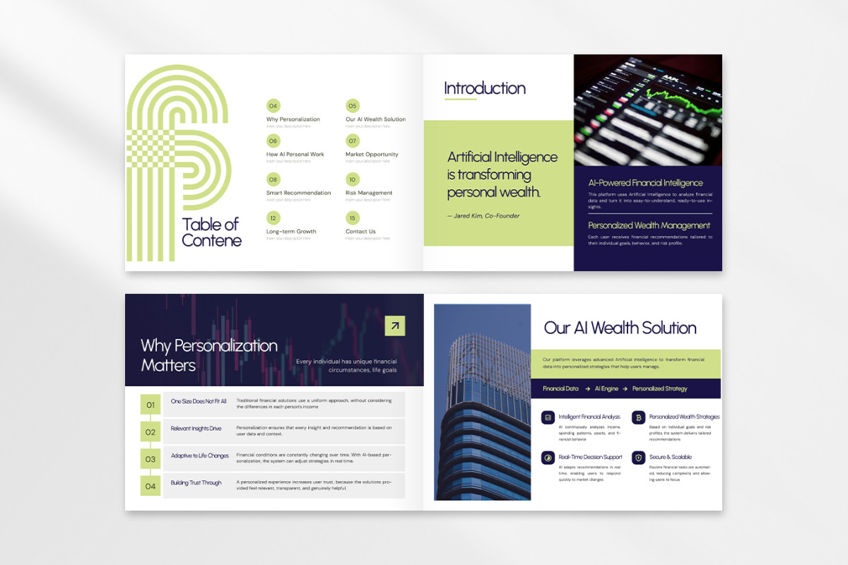 AI Personal Finance Pitch Deck, a Brochure Template by twinstd