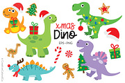Christmas Dinosaur Illustration Set, an Animal Illustration by ...