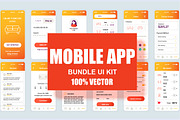 Mobile App UI Kit, a Templates & Theme by alexdndz