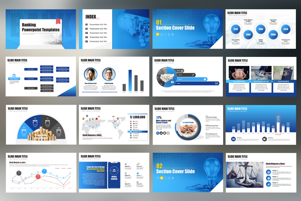 Banking PowerPoint Template, a Presentation Template by GoodPello