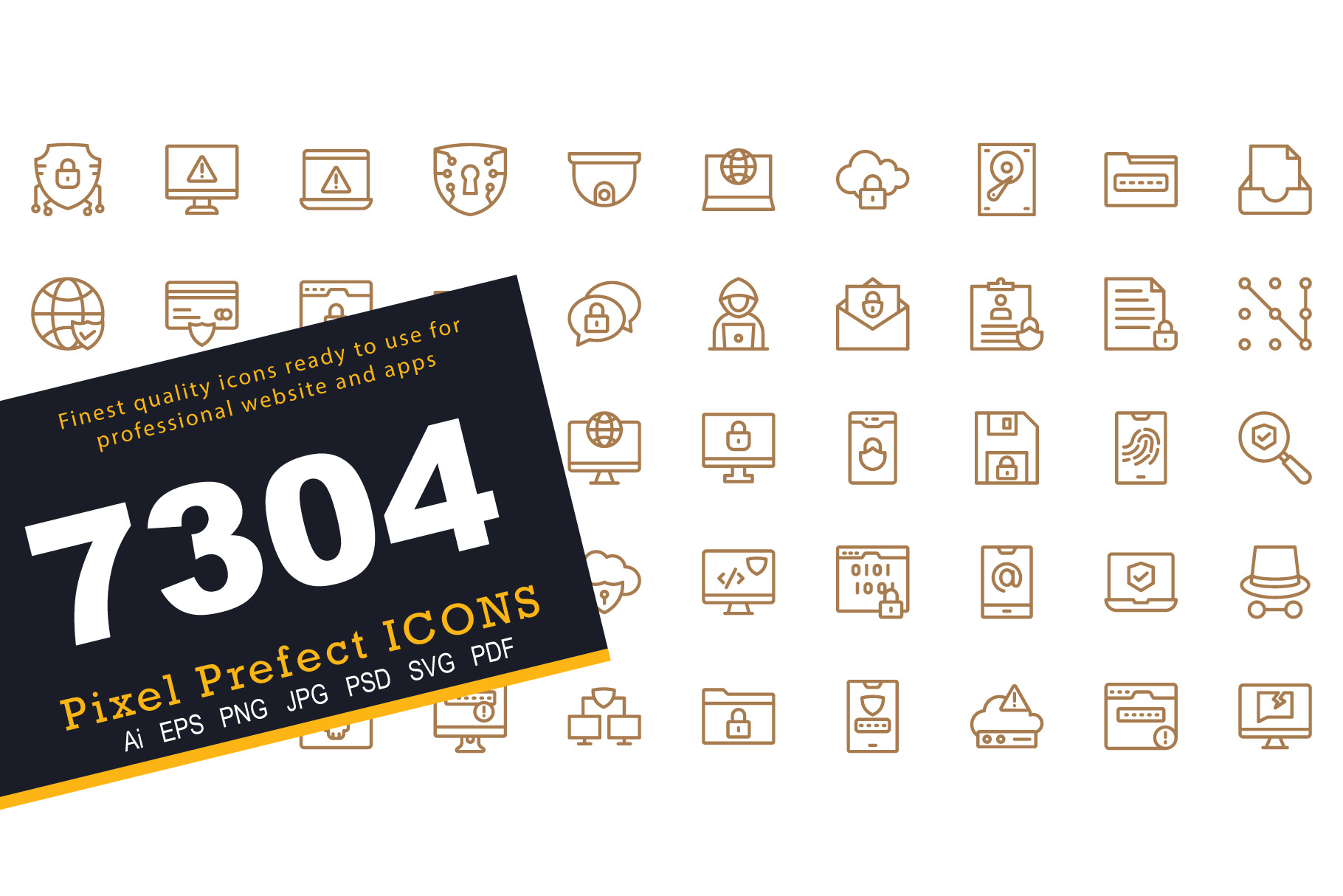 Pixel Prefect icons bundle, an Outline Icon by Vector Stall