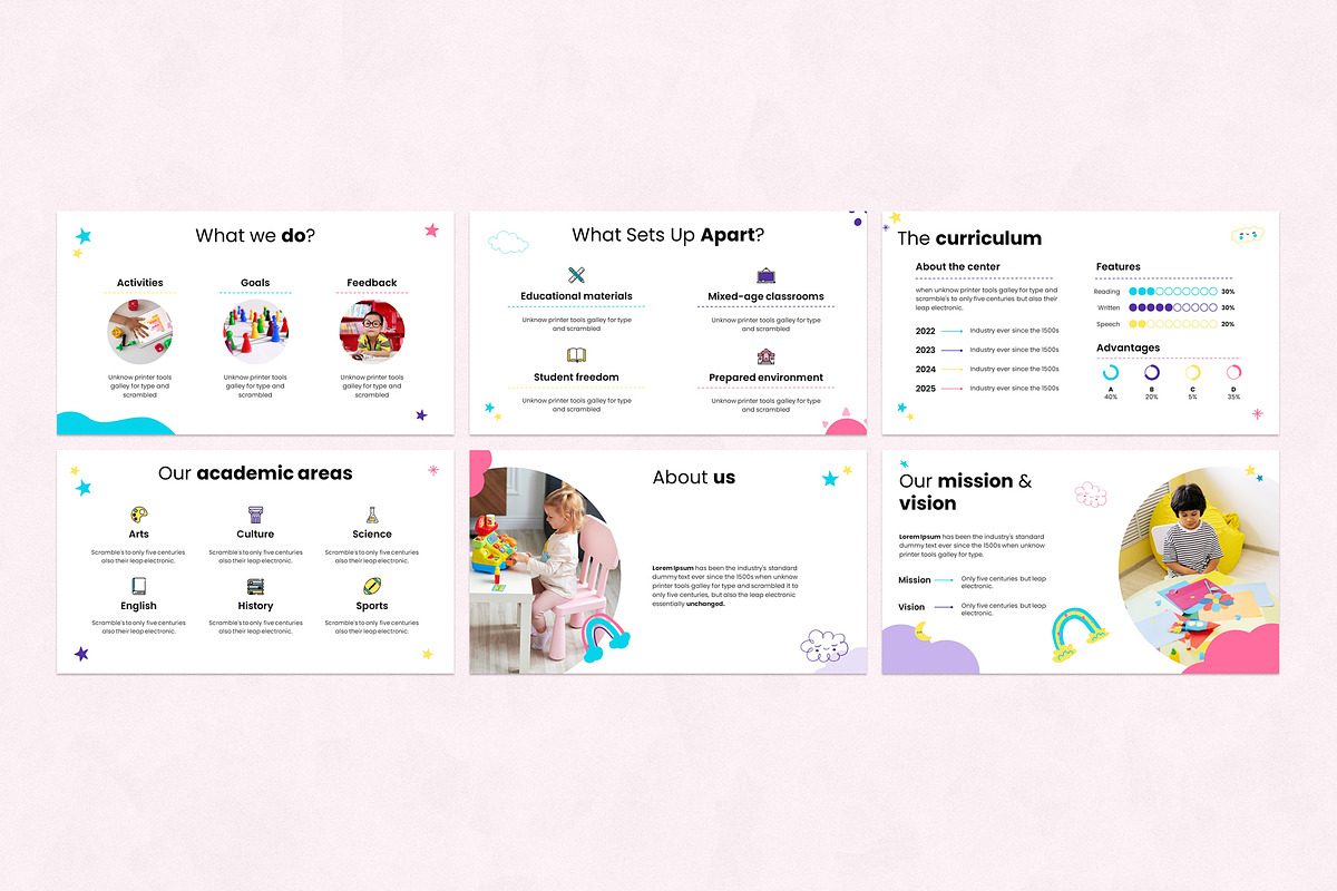 School Center Presentation Template, a Presentation Template by ...