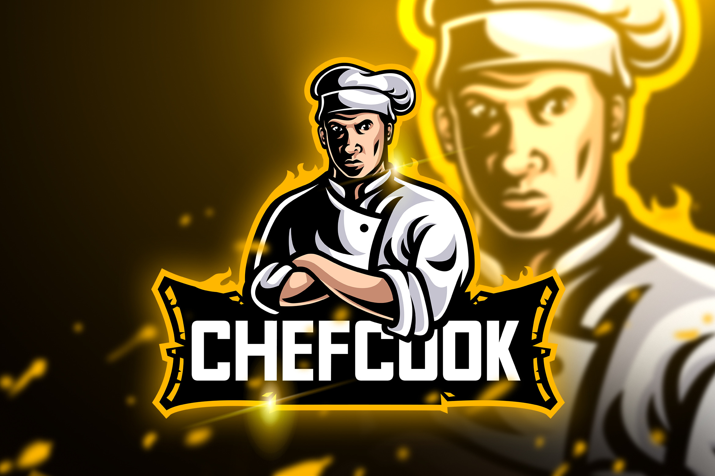 Chefcook - Mascot & Esport Logo, a Branding & Logo Template by AQR Studio