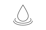 Water drop linear icon | Outline Icons ~ Creative Market
